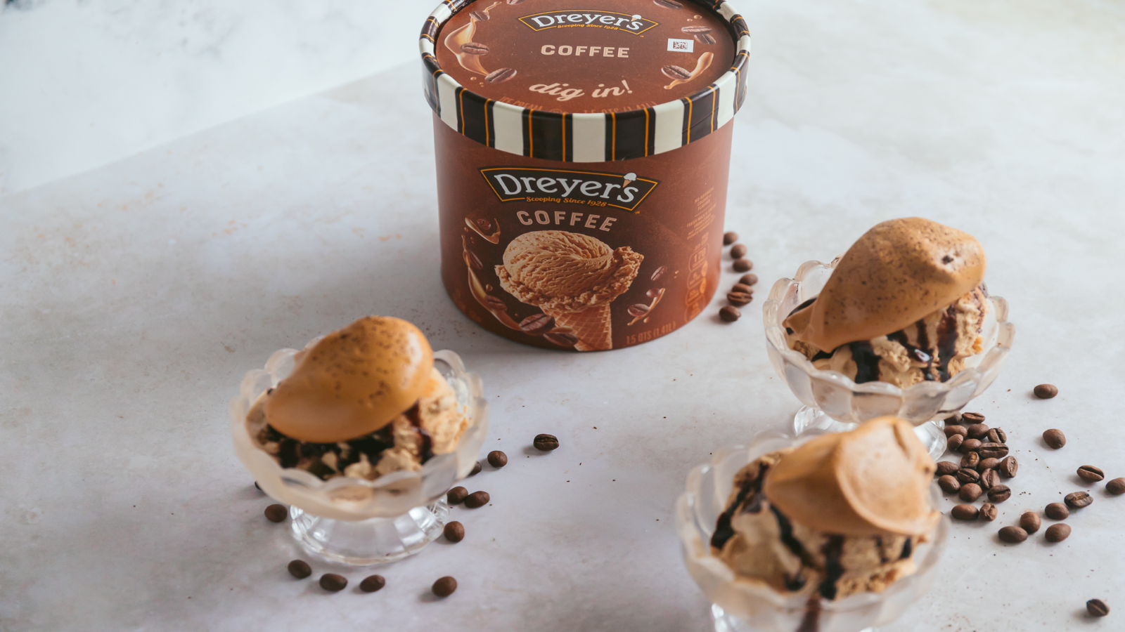 Dreyer's Dalgona Whipped Coffee Sundaes | Recipes | IceCream.com