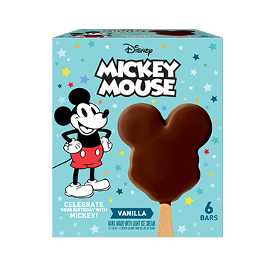 DISNEY® Mickey Mouse Vanilla Light Ice Cream Bars | Disney®