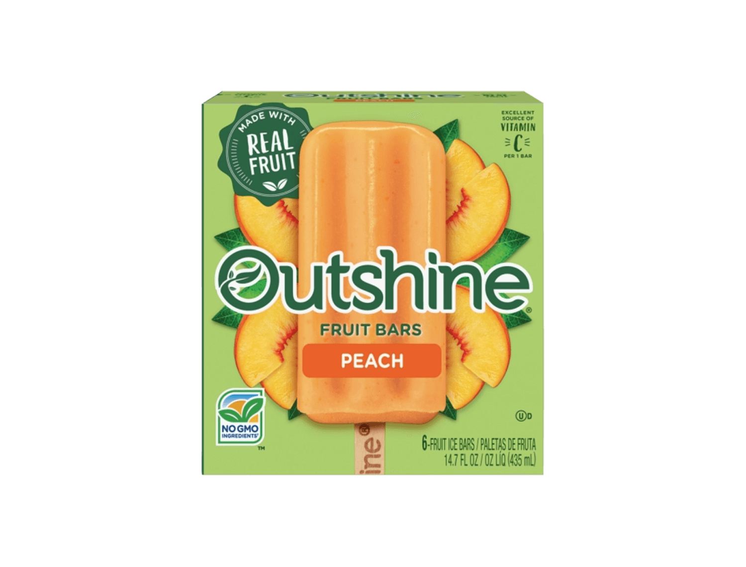 Peach Frozen Fruit Bars Outshine Peach Frozen Fruit Bars Outshine