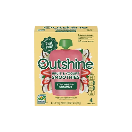 Strawberry Coconut Fruit & Yogurt Smoothies | Outshine®