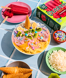 Outshine® Rainbow Unicorn Smoothie Bowl | IceCream.com Recipes